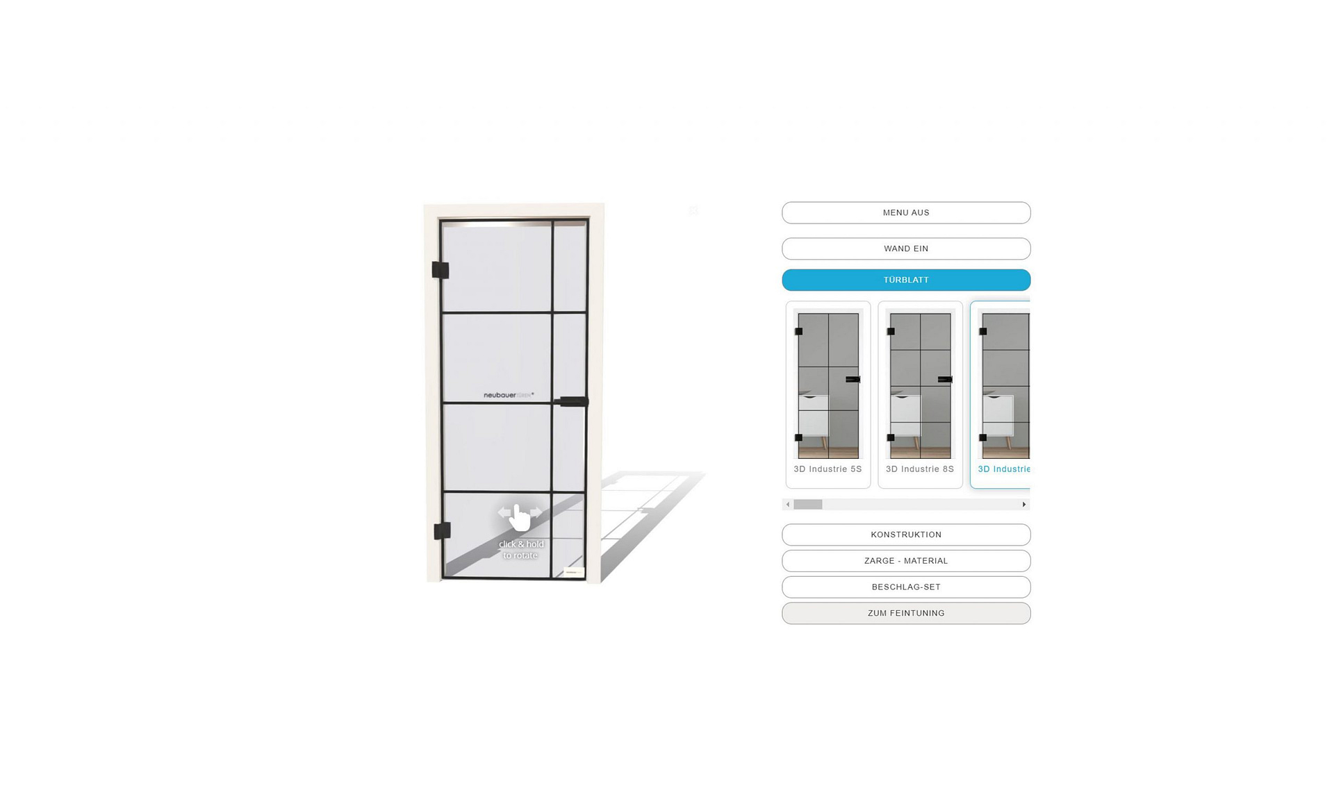 3D configurator | Interior doors - NEED immersive reality